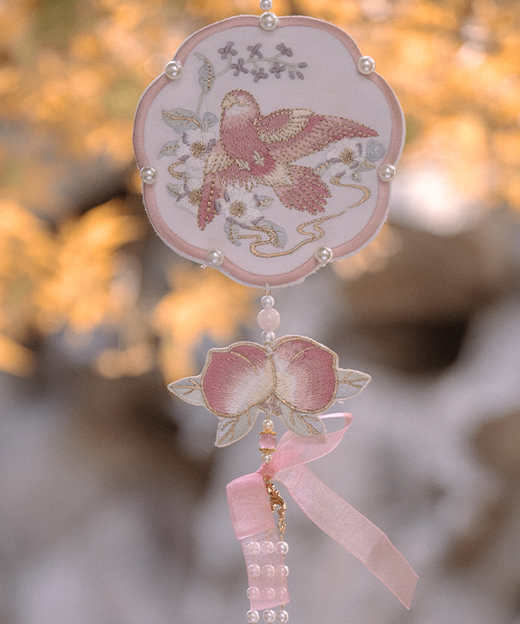 Winter Peach Embroidered Fleece Outfit Set– Peanut Butter