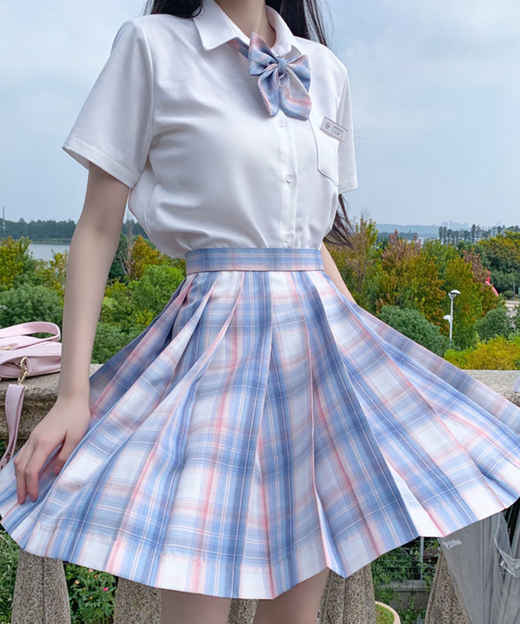 Kyouko Pastel Blue JK Skirt Set– Peanut Butter
