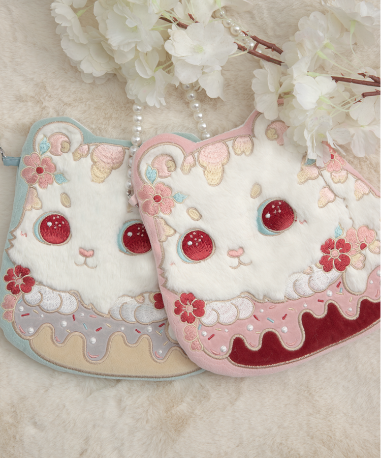 Tiger Tail Donut Plush Embroidered Bag– Peanut Butter