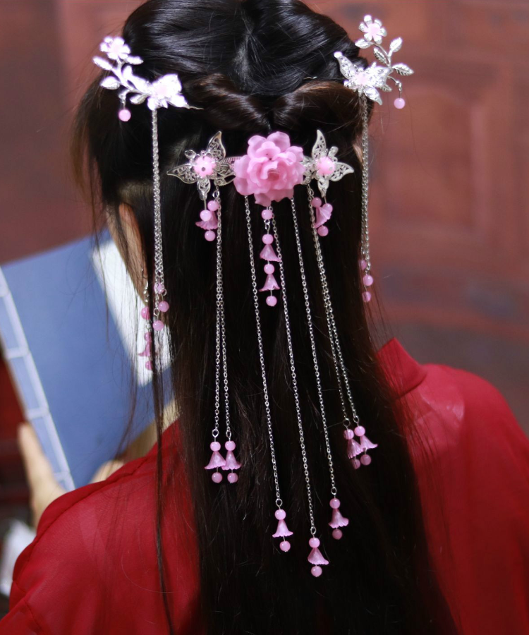 Thisbe Floral Hair Accessories Set– Peanut Butter