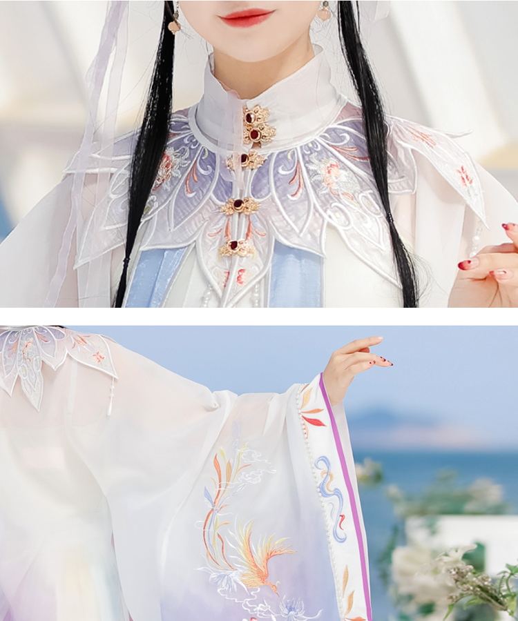 Phoenix Rising Embroidered Pleated Maxi Clothing Set– Peanut Butter