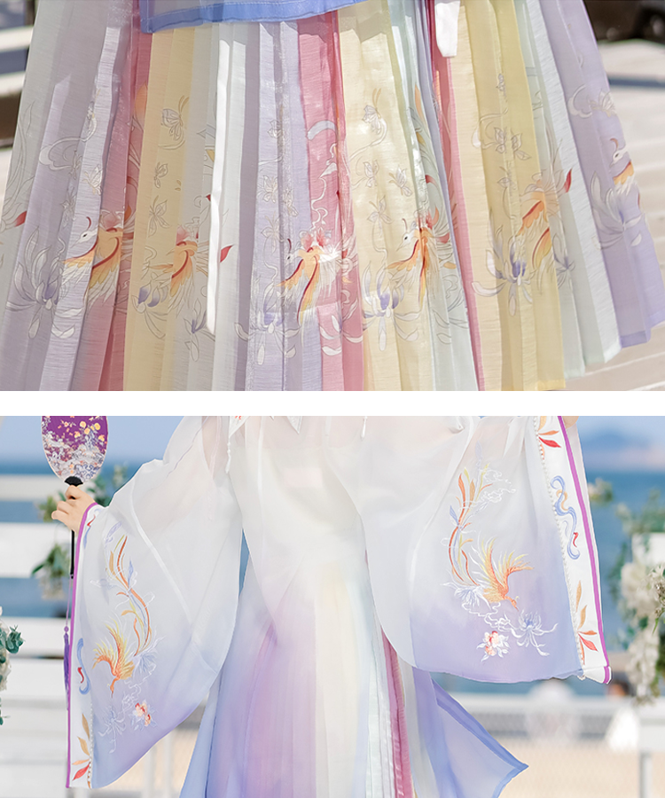 Phoenix Rising Embroidered Pleated Maxi Clothing Set– Peanut Butter